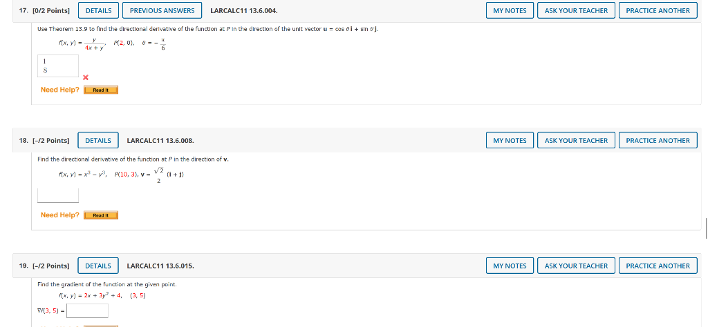 Solved Use Theorem 13.9 to find the directional derivative | Chegg.com