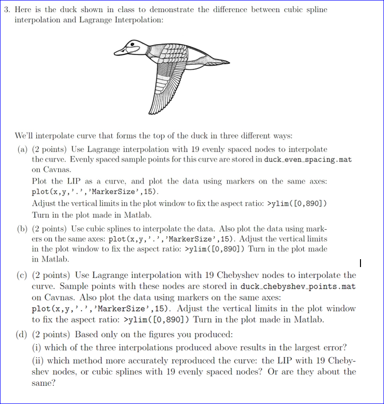 Solved 3. Here is the duck shown in class to demonstrate the | Chegg.com