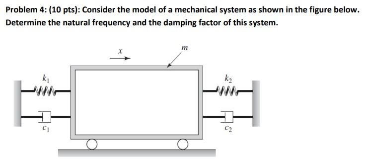 Problem 4: (10 pts): Consider the model of a | Chegg.com