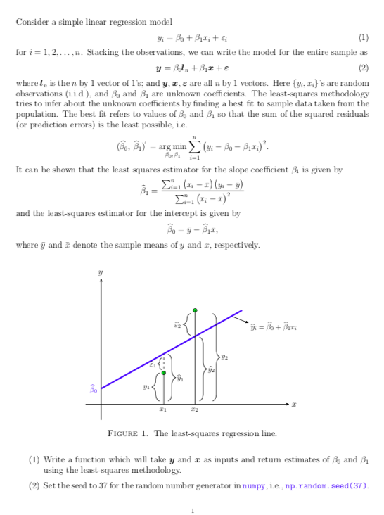Consider a simple linear regression model y = Bo | Chegg.com