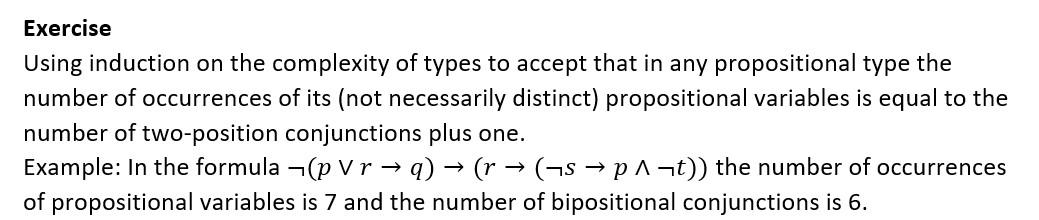 Solved Exercise Using induction on the complexity of types | Chegg.com