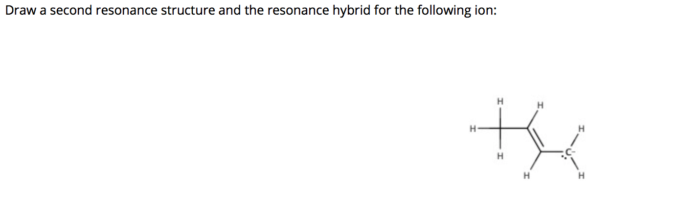 Solved Draw a second resonance structure and the resonance | Chegg.com