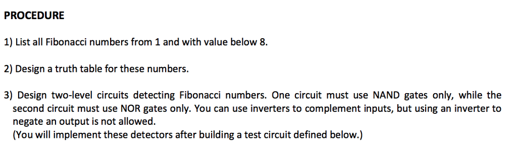 Solved PROCEDURE 1) List all Fibonacci numbers from 1 and | Chegg.com