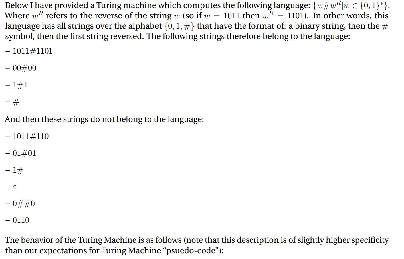 = Below I have provided a Turing machine which | Chegg.com