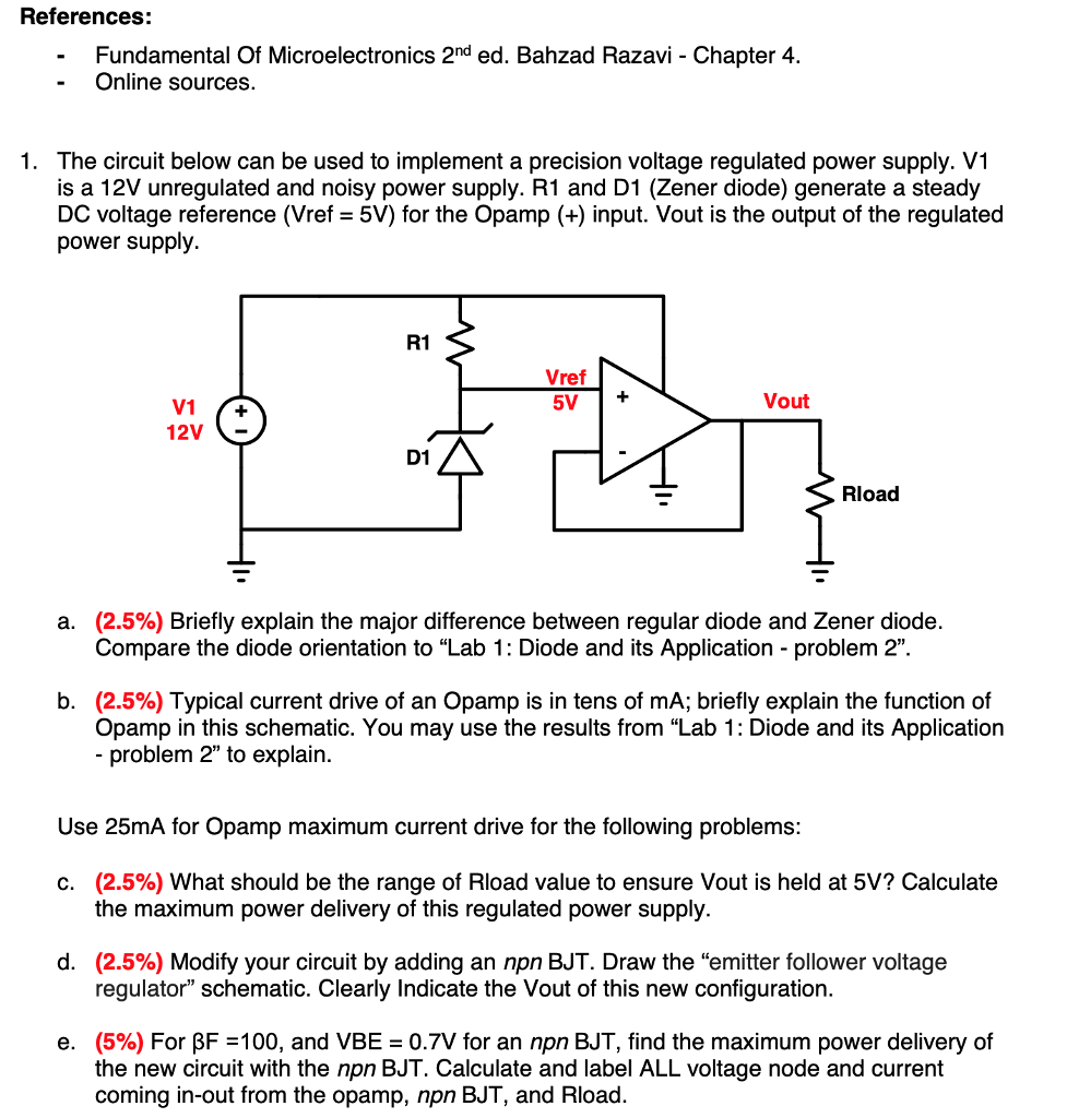 Solved References: Fundamental Of Microelectronics 2nd ed. | Chegg.com