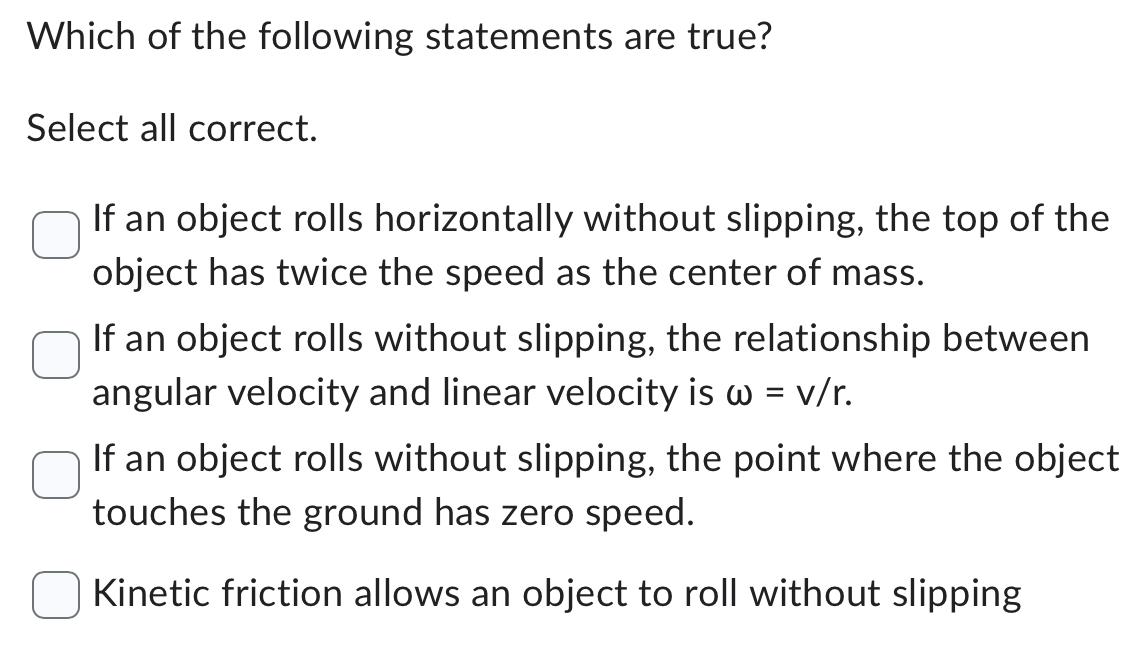 Solved Which of the following statements are true?Select all | Chegg.com