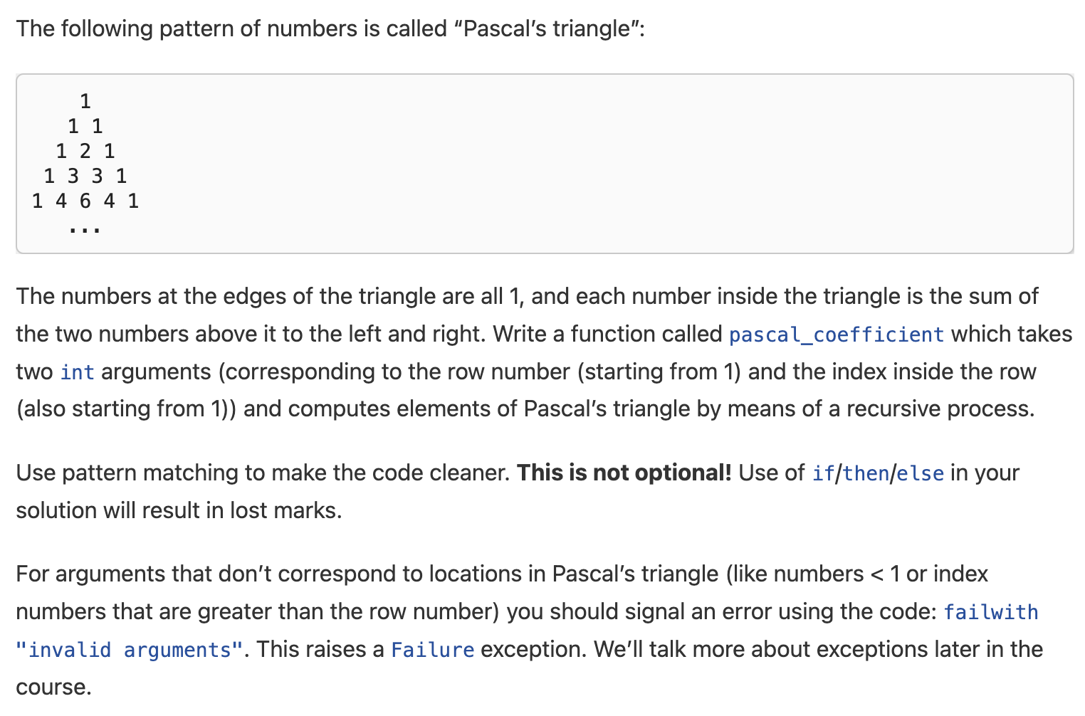 Solved The following pattern of numbers is called "Pascal's | Chegg.com