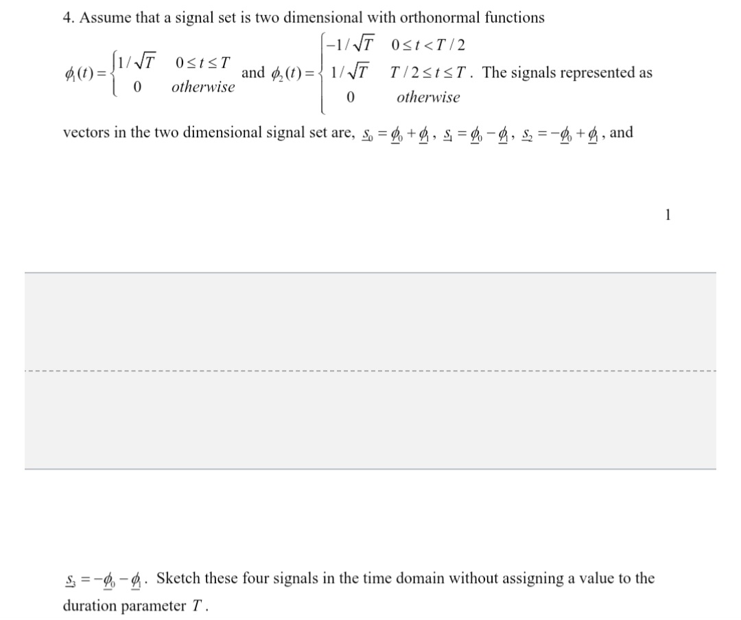 Solved 4. Assume that a signal set is two dimensional with | Chegg.com