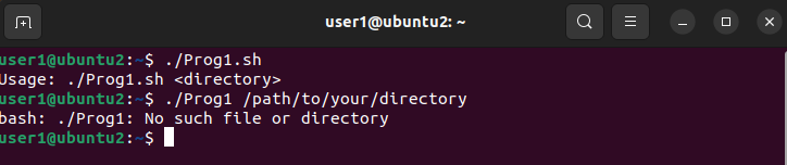 Solved user1@ubuntu2: Iser1@ubuntu2: \$ ./Prog1.sh Jsage: | Chegg.com