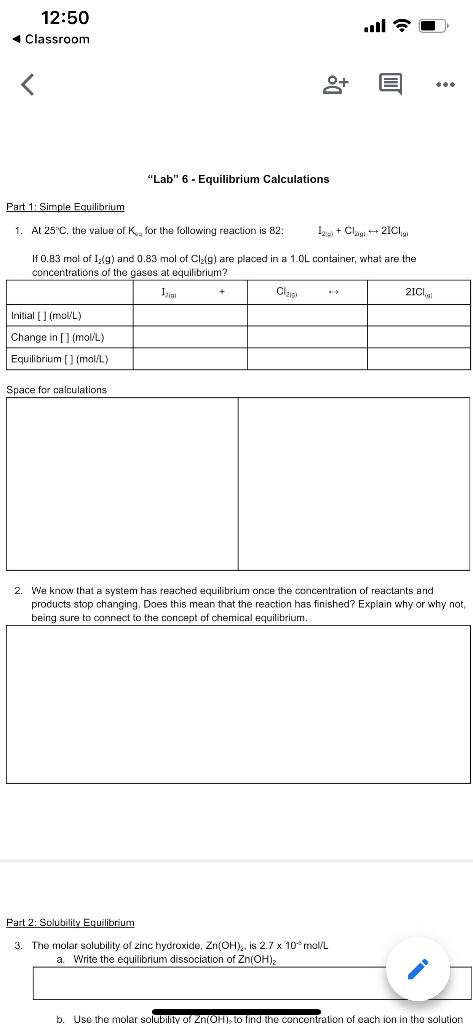 Solved 12:50 Classroom
