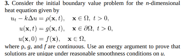 Solved 3. Consider the initial boundary value problem for | Chegg.com