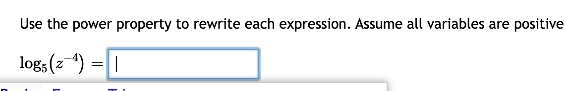 Solved Use the power property to rewrite each expression. | Chegg.com