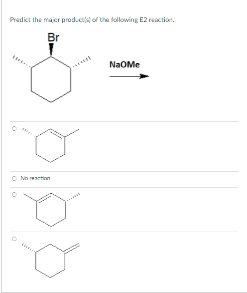 Solved Predict the major product(s) of the following E2 | Chegg.com