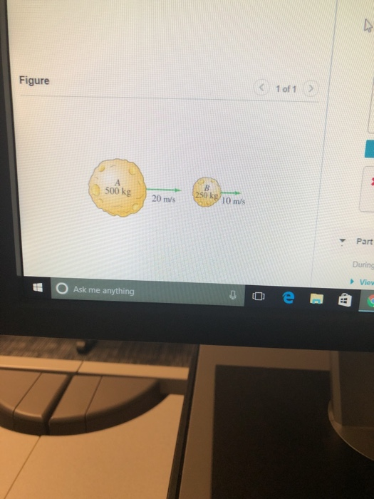 Solved Two asteroids drifting at constant velocity collide. | Chegg.com