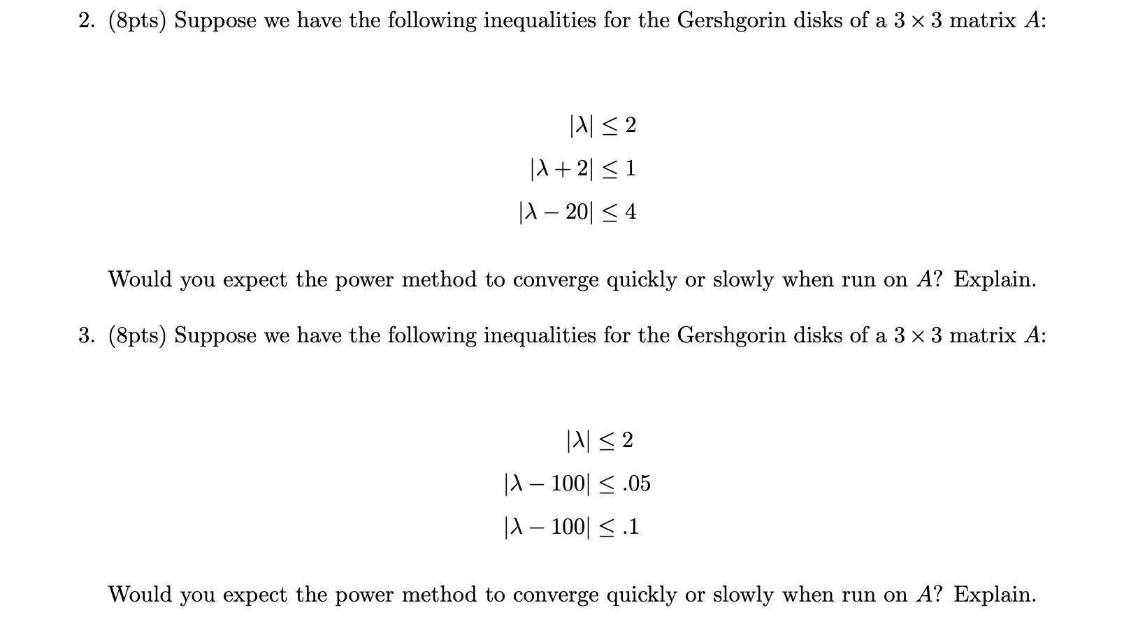 Solved 2. (8pts) Suppose we have the following inequalities | Chegg.com