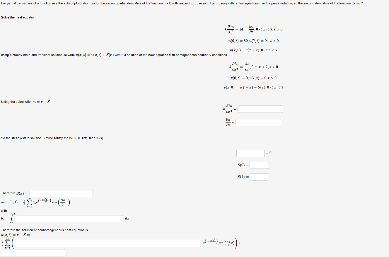 Solved For partial derivatives of a function use the | Chegg.com