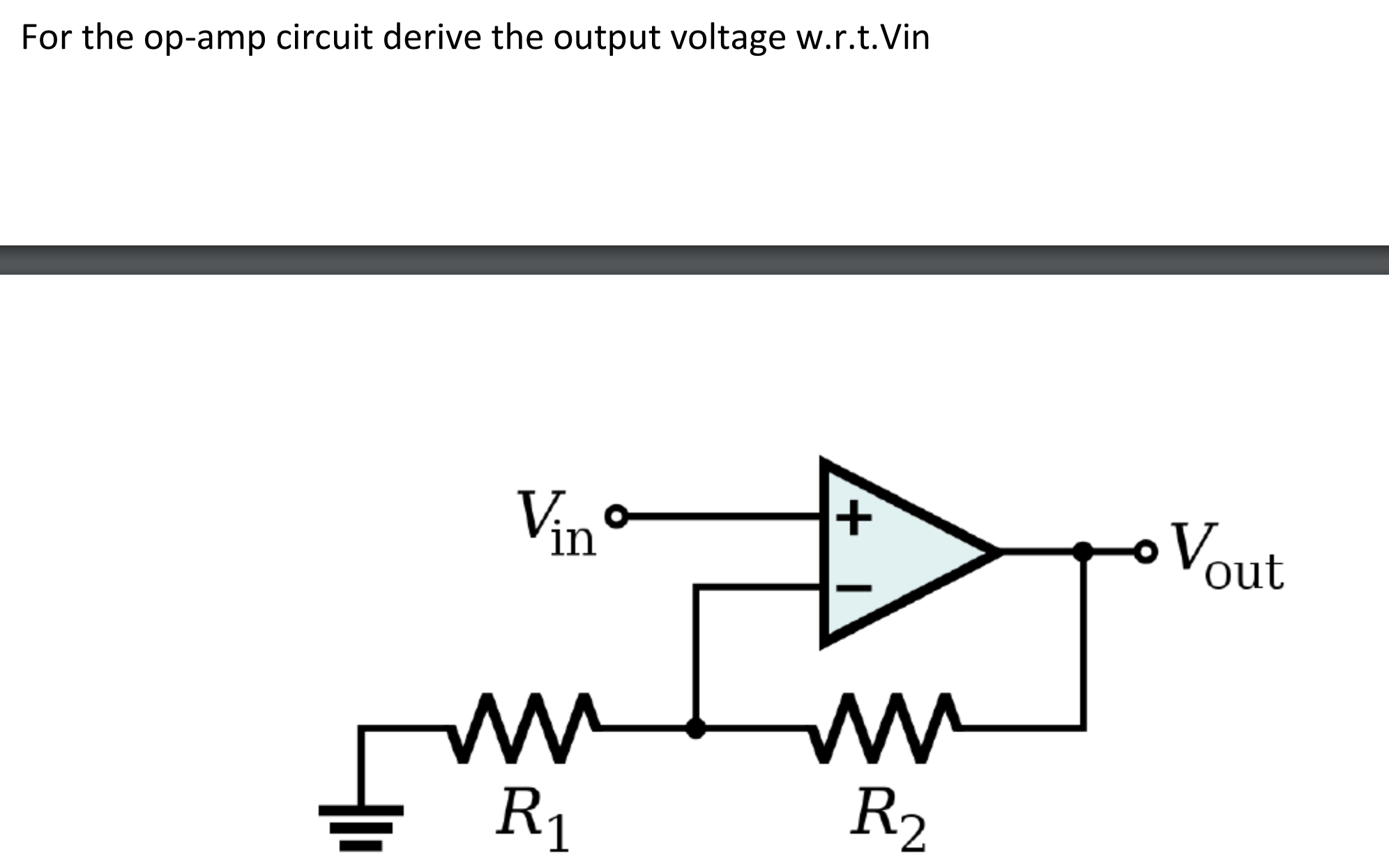 Solved For the op-amp circuit derive the output voltage | Chegg.com