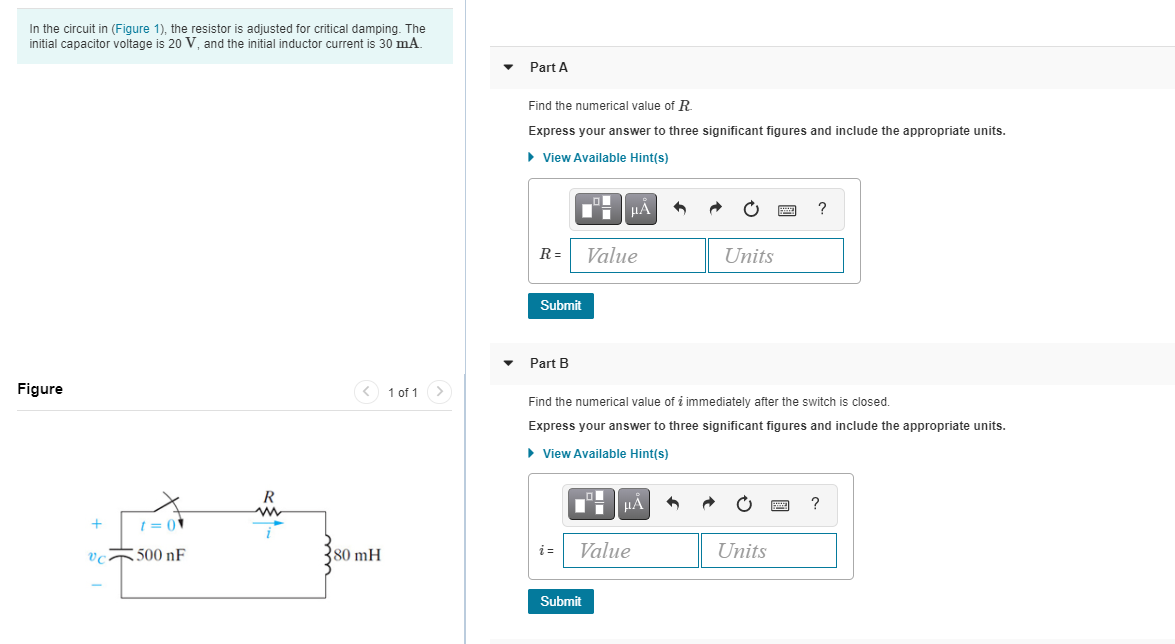 Solved In the circuit in (Figure 1), the resistor is | Chegg.com