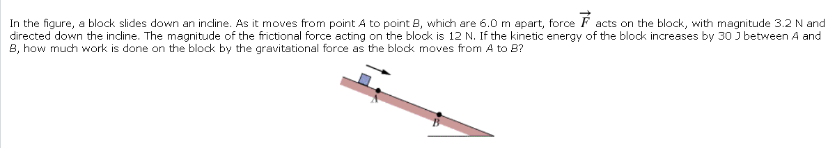 Solved In the figure, a block slides down an incline. As it | Chegg.com