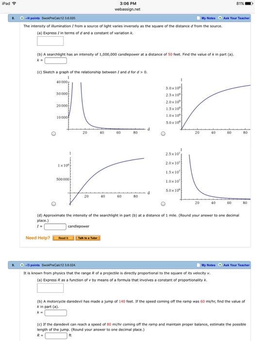 Solved iPad令 3:05 PM 81% 2" *-11 points 2 34.003. My Notes O | Chegg.com
