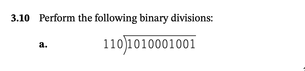 Solved 3.10 ﻿Perform the following binary | Chegg.com