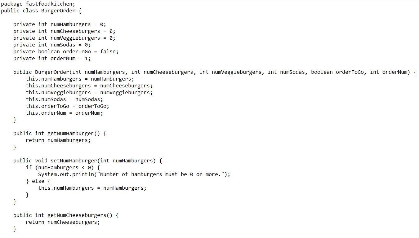Solved In this part we want to change the way our ordering | Chegg.com