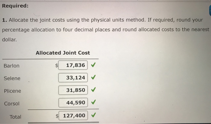 Solved Physical Units Method Alomar Company manufactures | Chegg.com