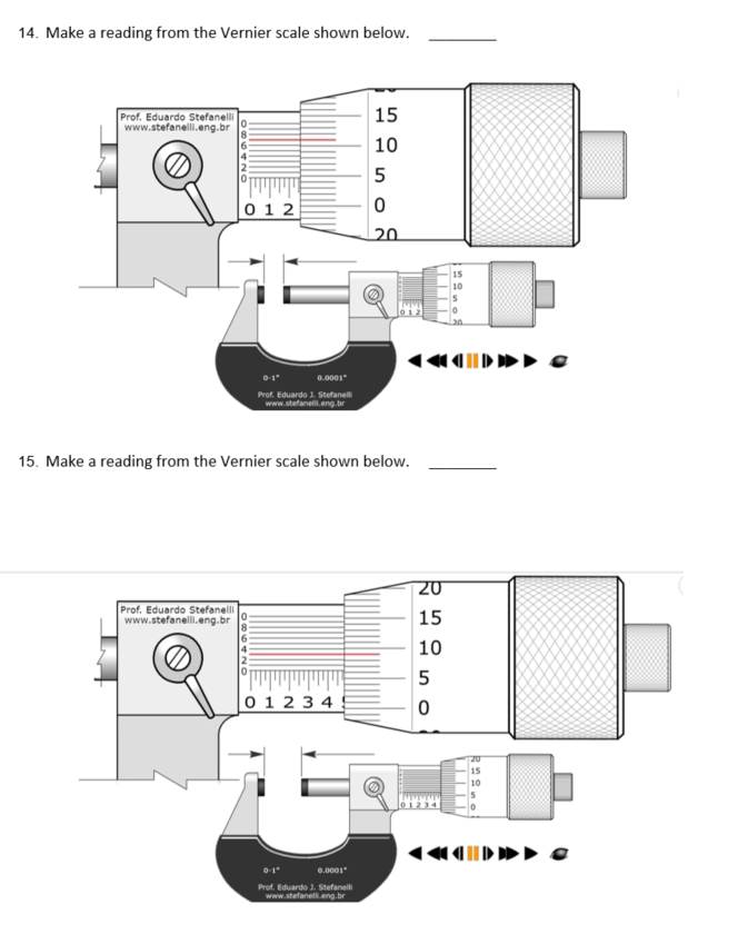 Solved 12. Make a reading from the Vernier scale shown | Chegg.com