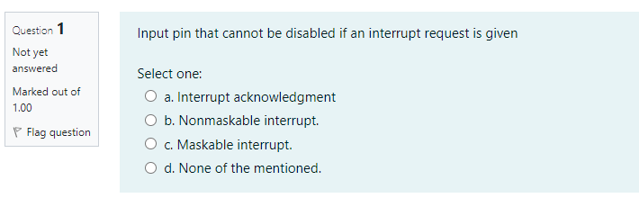 Solved Input pin that cannot be disabled if an interrupt | Chegg.com