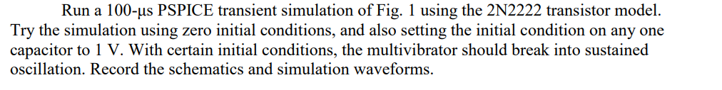 Solved Run a 100−μ s PSPICE transient simulation of Fig. 1 | Chegg.com