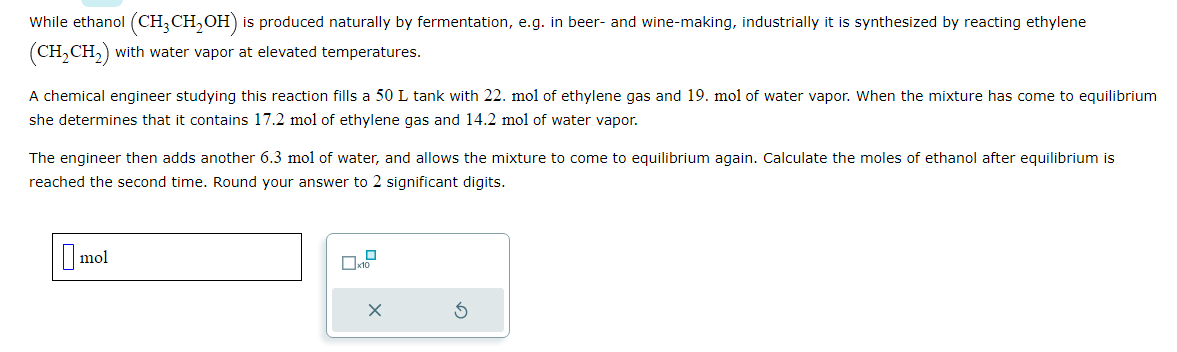 Solved While ethanol \\( \\left(\\mathrm{CH}_{3} | Chegg.com