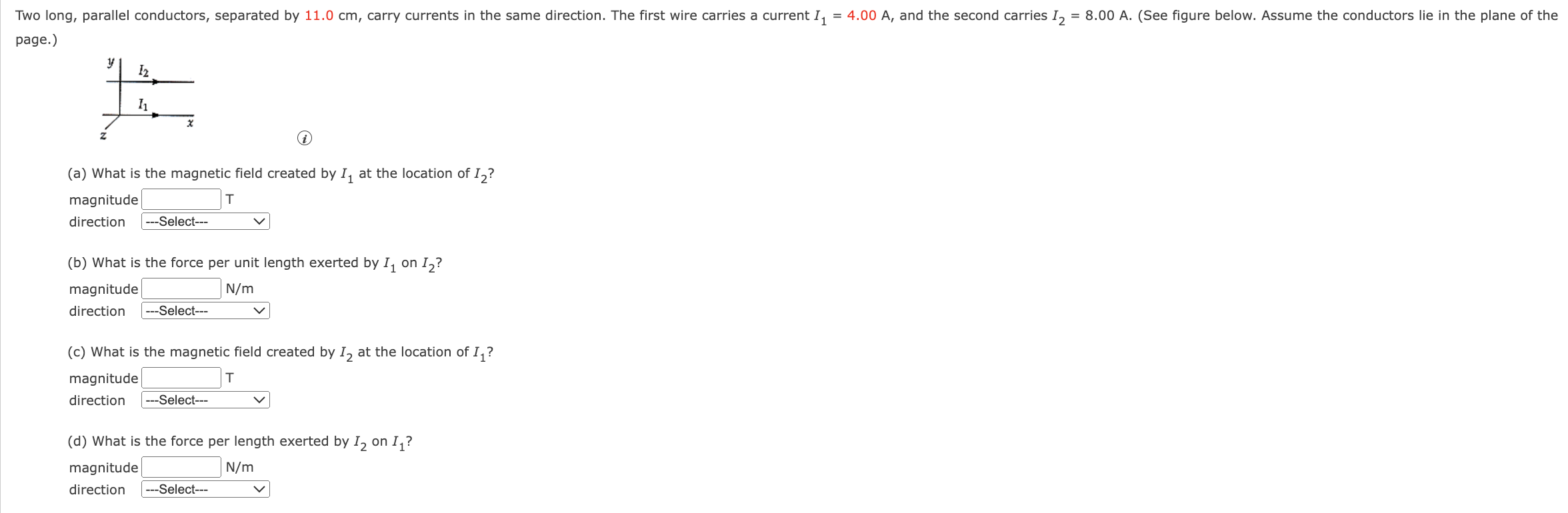 page.) (i) (a) What is the magnetic field created by | Chegg.com