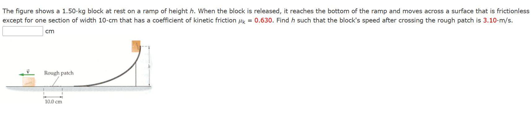 Solved The figure shows a 1.50⋅kg block at rest on a ramp of | Chegg.com