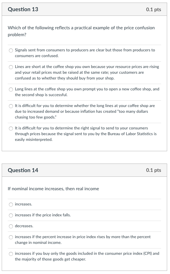 Solved Question 13 0.1 pts Which of the following reflects a | Chegg.com