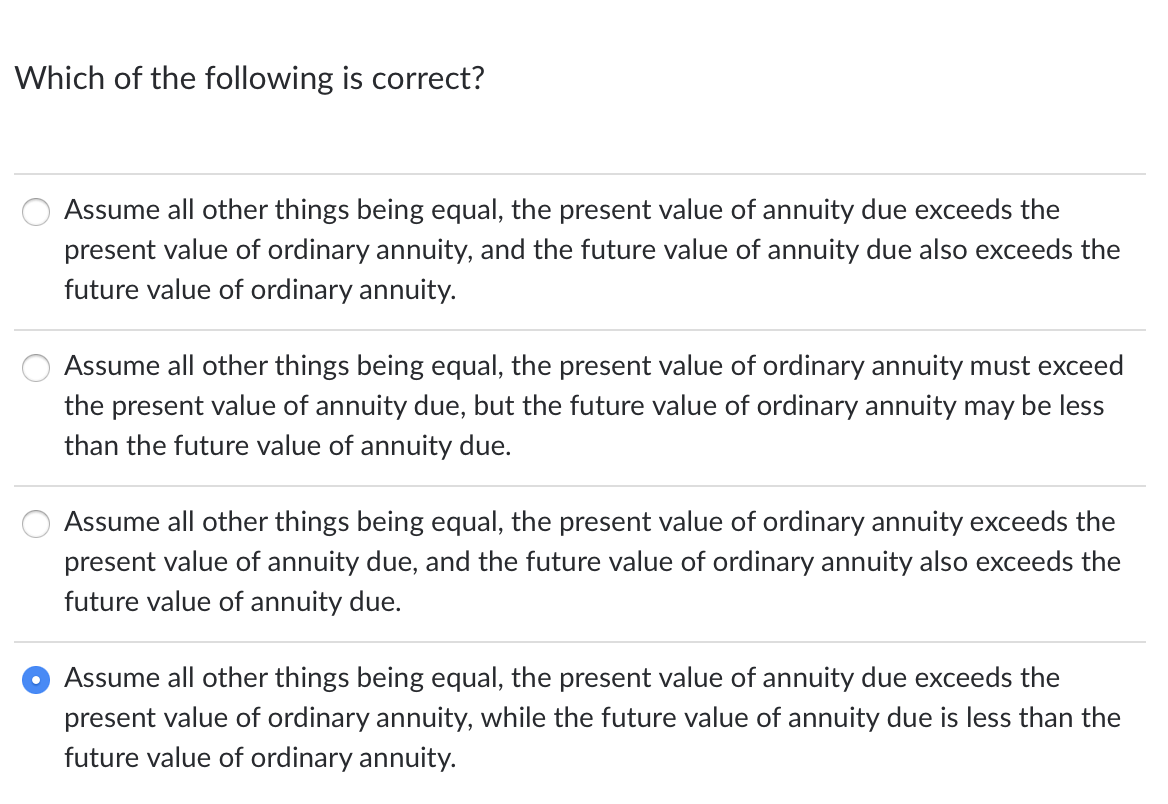 Solved Which of the following is correct? Assume all other | Chegg.com