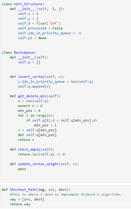 Implementing Dijkstra for a image | Chegg.com