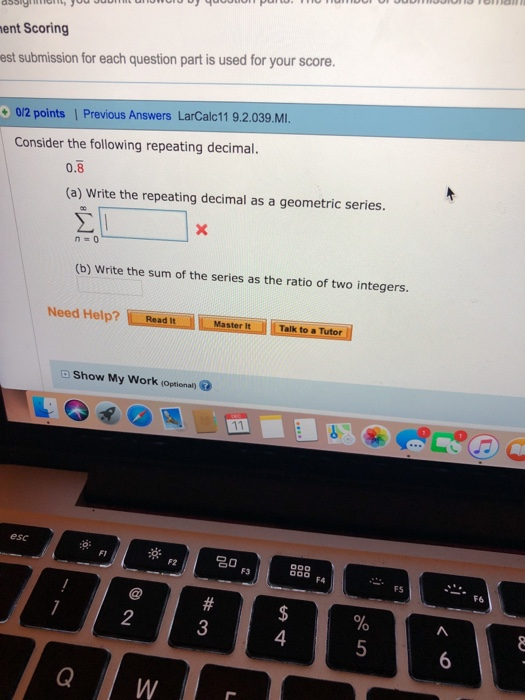 Solved ent Scoring est submission for each question part is | Chegg.com