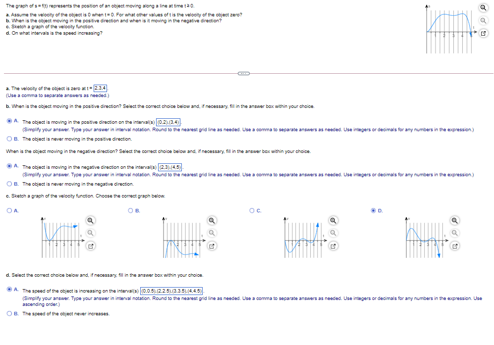 Solved The graph of s=f(t) represents the position of an | Chegg.com