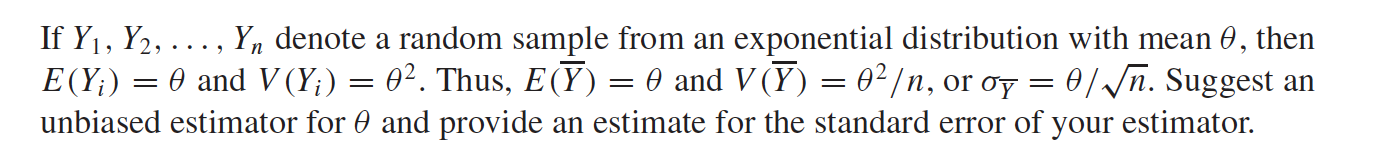 Solved Also, can you explain how the E(Y_i)=theta, | Chegg.com