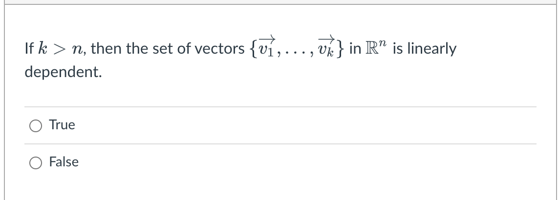 Solved A set of n nonzero vectors in Rn is a basis for Rn. | Chegg.com