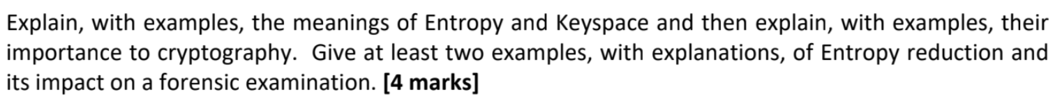 Explain, with examples, the meanings of Entropy | Chegg.com