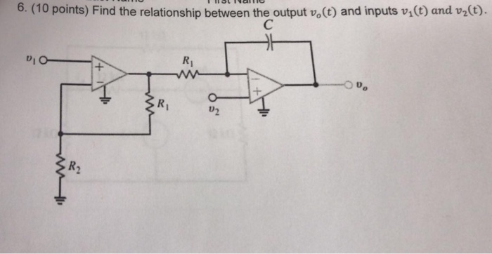 Solved 6. (10 points) Find the relationship between the | Chegg.com