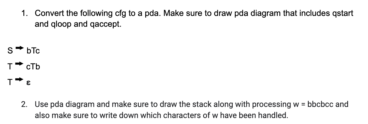 Solved Automata Theory Cfg To Pda Please Draw A Diagram 2553