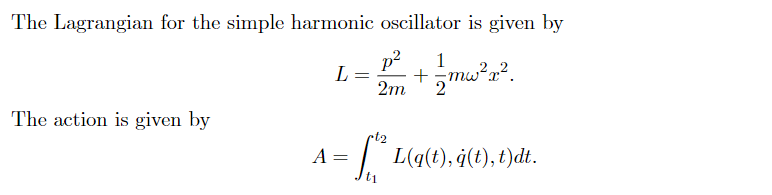Solved The Lagrangian for the simple harmonic oscillator is | Chegg.com