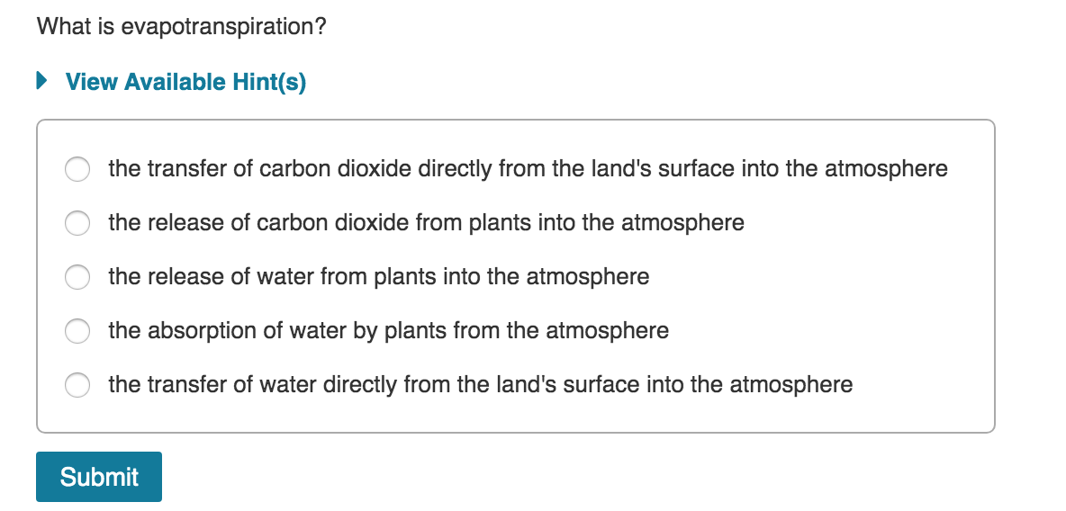 Evapotranspiration Definition