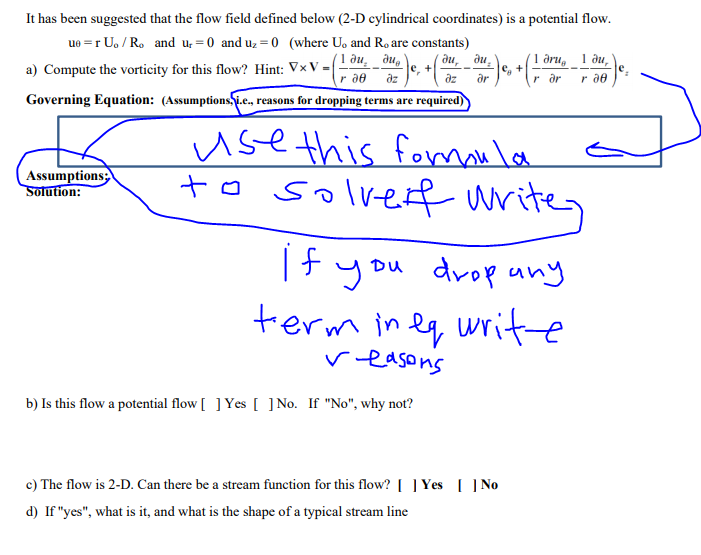 Solved It has been suggested that the flow field defined | Chegg.com