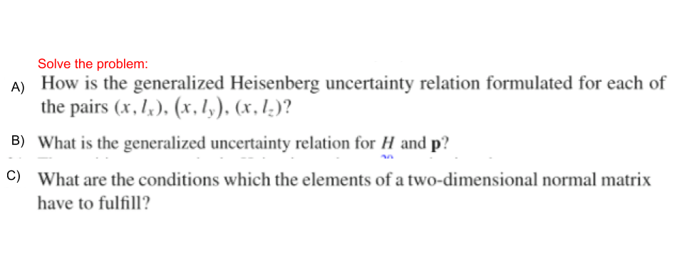 Solved A) solve the problem: How is the generalized | Chegg.com