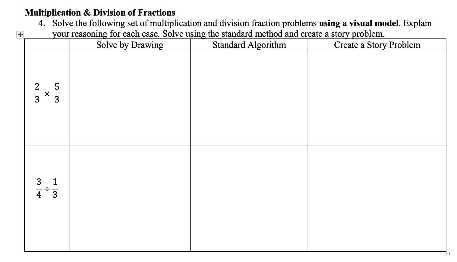 Solved Multiplication & Division of Fractions 4. Solve the | Chegg.com