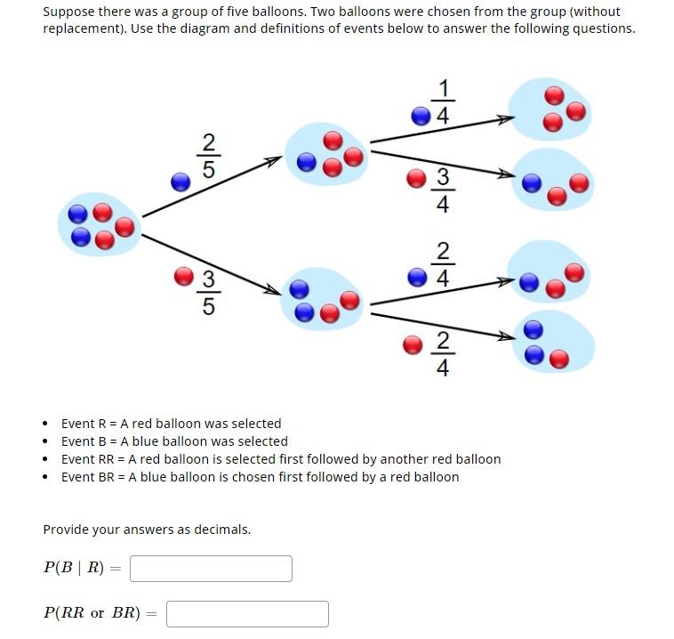 Solved Suppose there was a group of five balloons. Two | Chegg.com