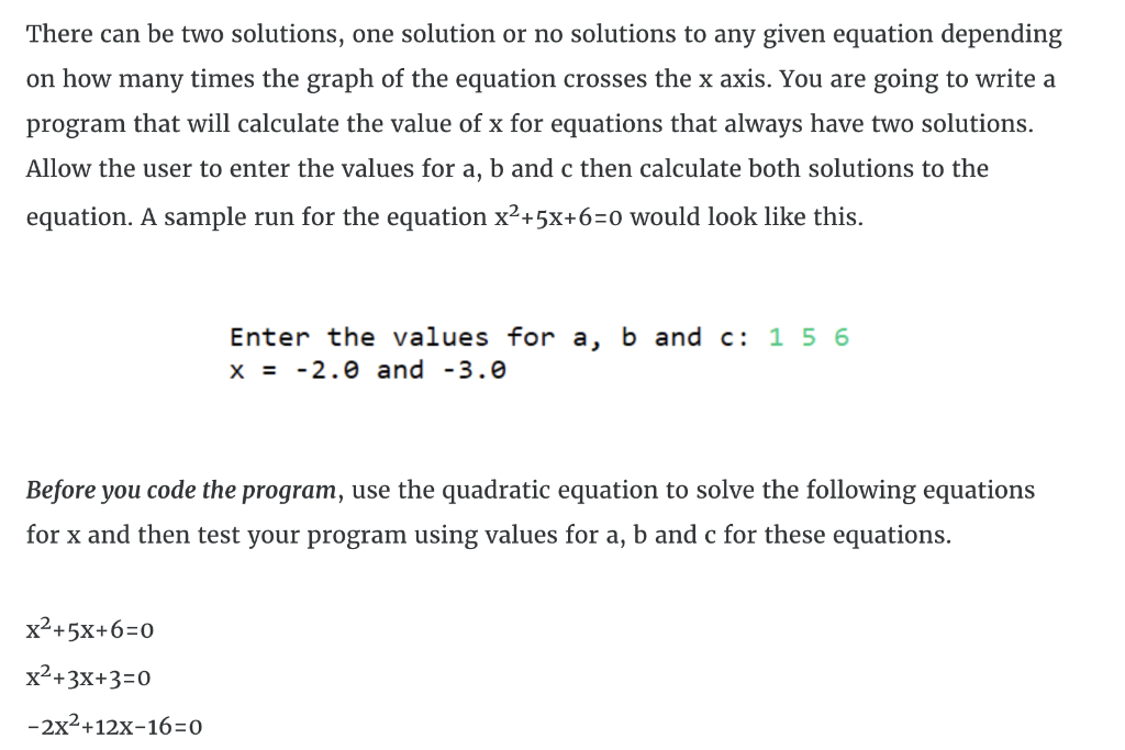 Solved There can be two solutions, one solution or no | Chegg.com